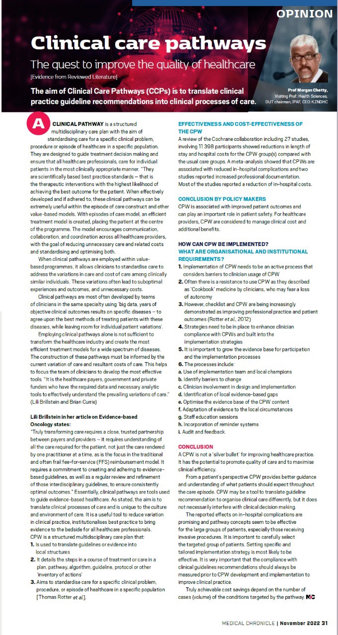 Clinical care pathways – ECIPA Healthcare