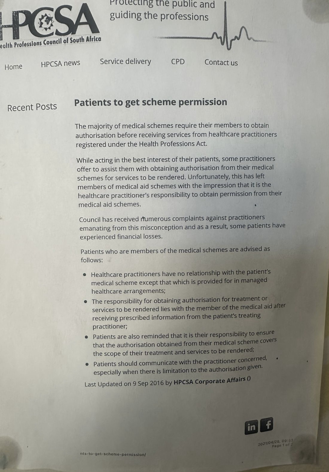 Authorisation – ECIPA Healthcare